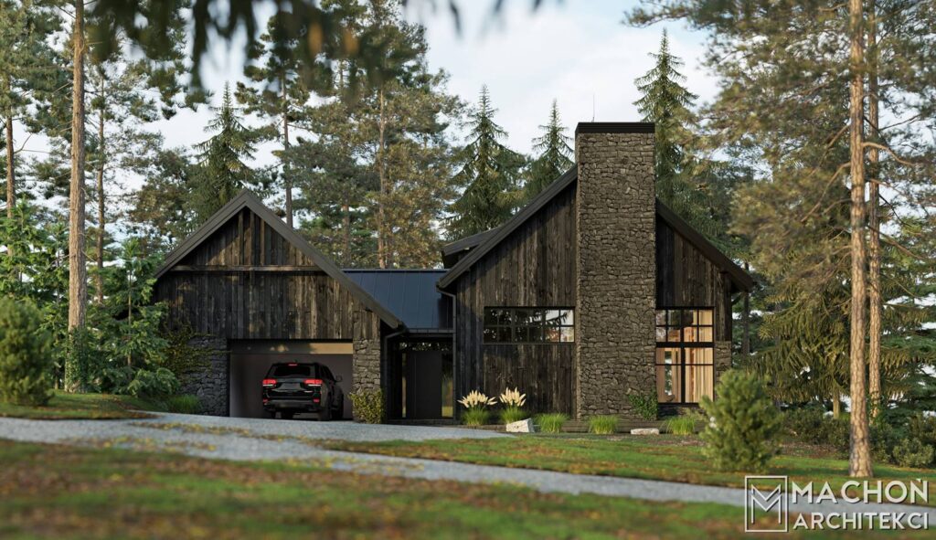 Dom na wzgórzu - Black Edition - Machoń Architekci ciemna wersja ...