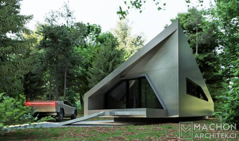 Cybertruck House - Machoń Architekci house inspired by cybertruck
