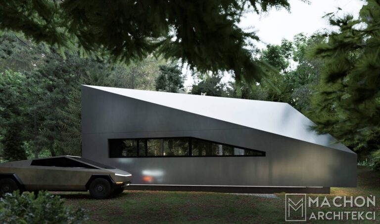 Cybertruck House - Machoń Architekci house inspired by cybertruck